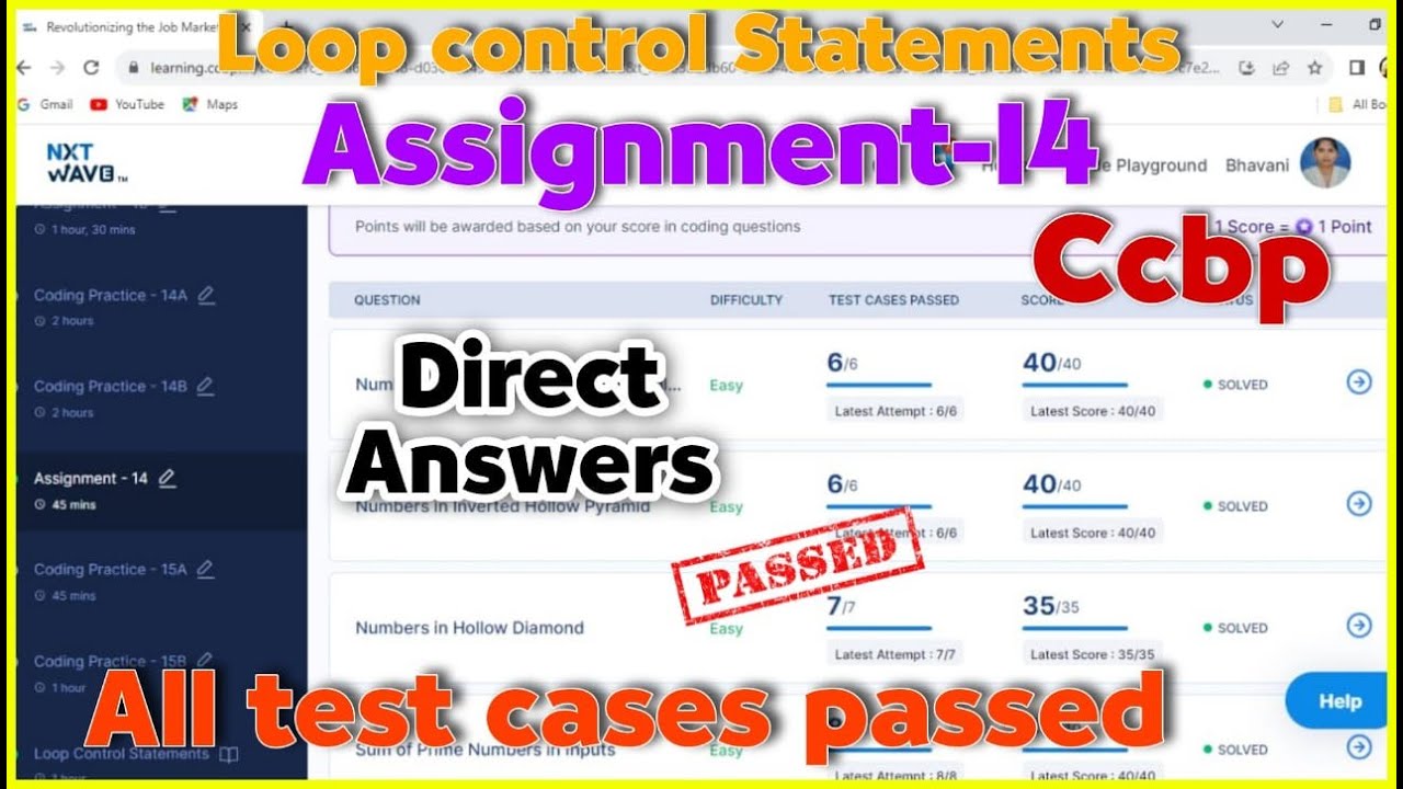 Assignment-14||Loop control statements in python||ccbp||Nxtwave... assignments