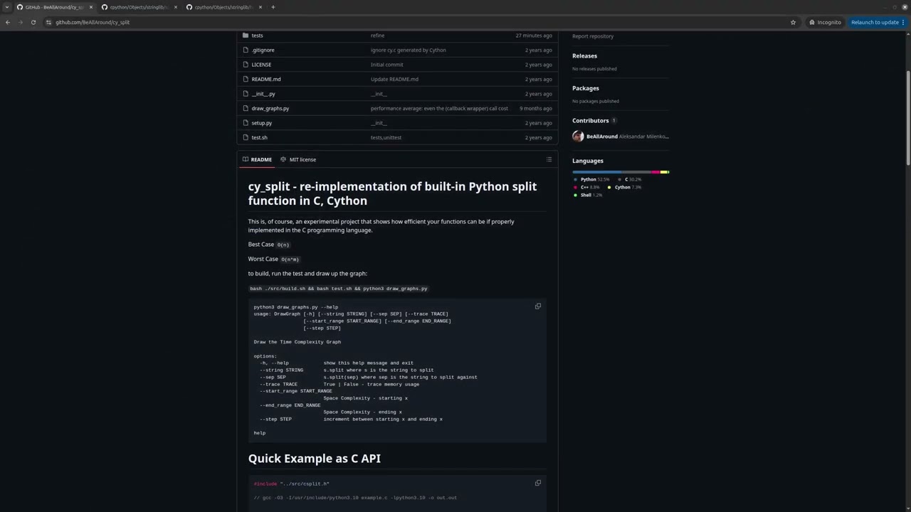 Implementing lightning speed C level libraries for Python