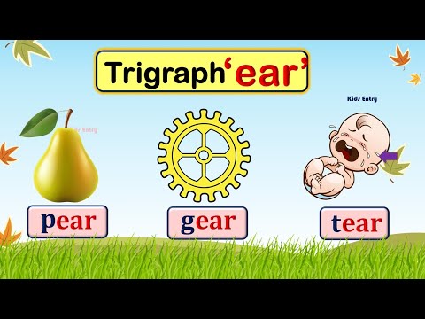 EAR Trigraph | EAR Sound Words | 3 Letter Consonant Blends ear | ear blends |ear words |Phonic ear