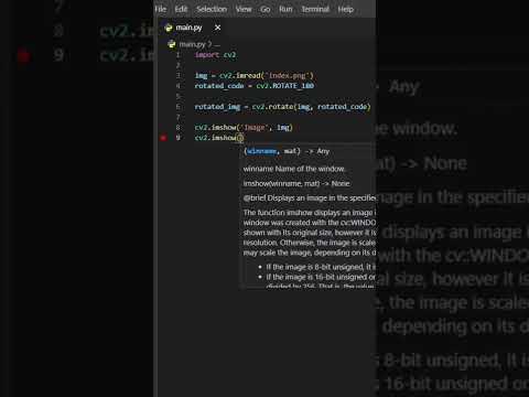 how to rotate a Image in Python #shorts