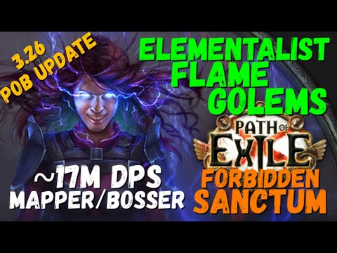 Steam Community :: Video :: POE 3.20, 3.21 Elementalist Flame Golems Build, ~17M DPS, Mapper/Bosser
