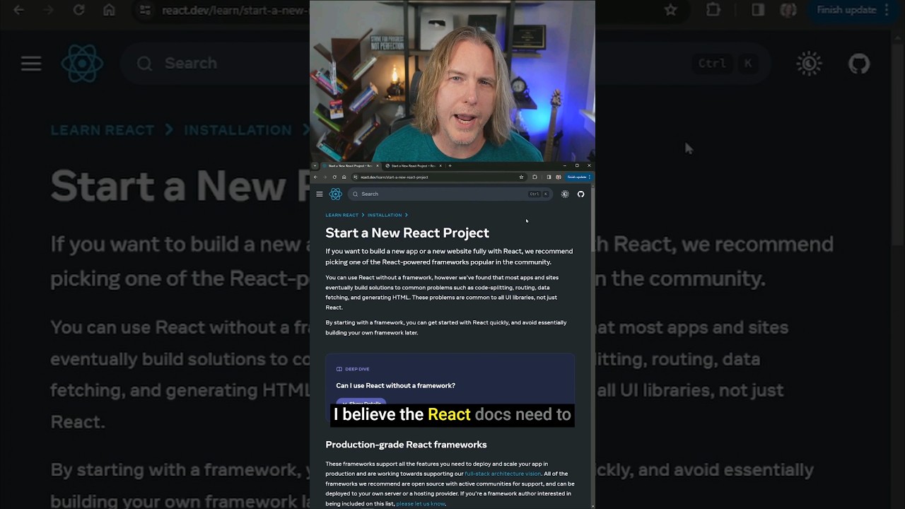 Why Do the React Docs Hide Vite??