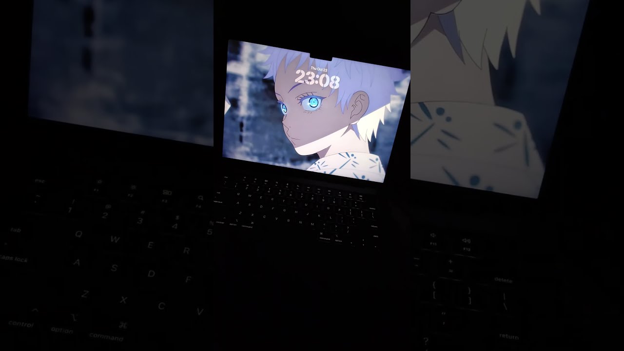Gojo eye live wallpaper MacBook #tech #macbook #aesthetic #gojosatoru  #tutorial #ideas