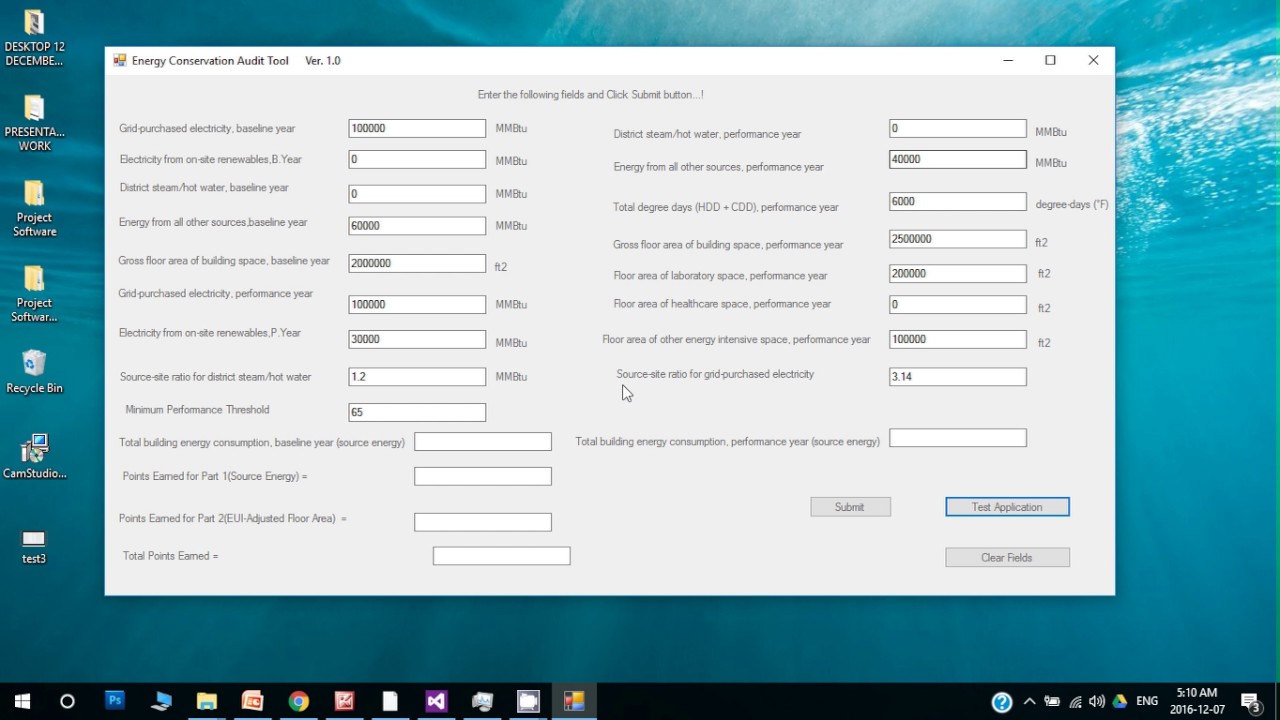 Energy Conservation Audit Tool-Demo