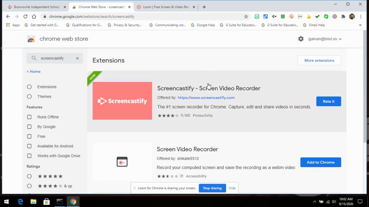 Screencastify - Installing the Extension on Google Chrome