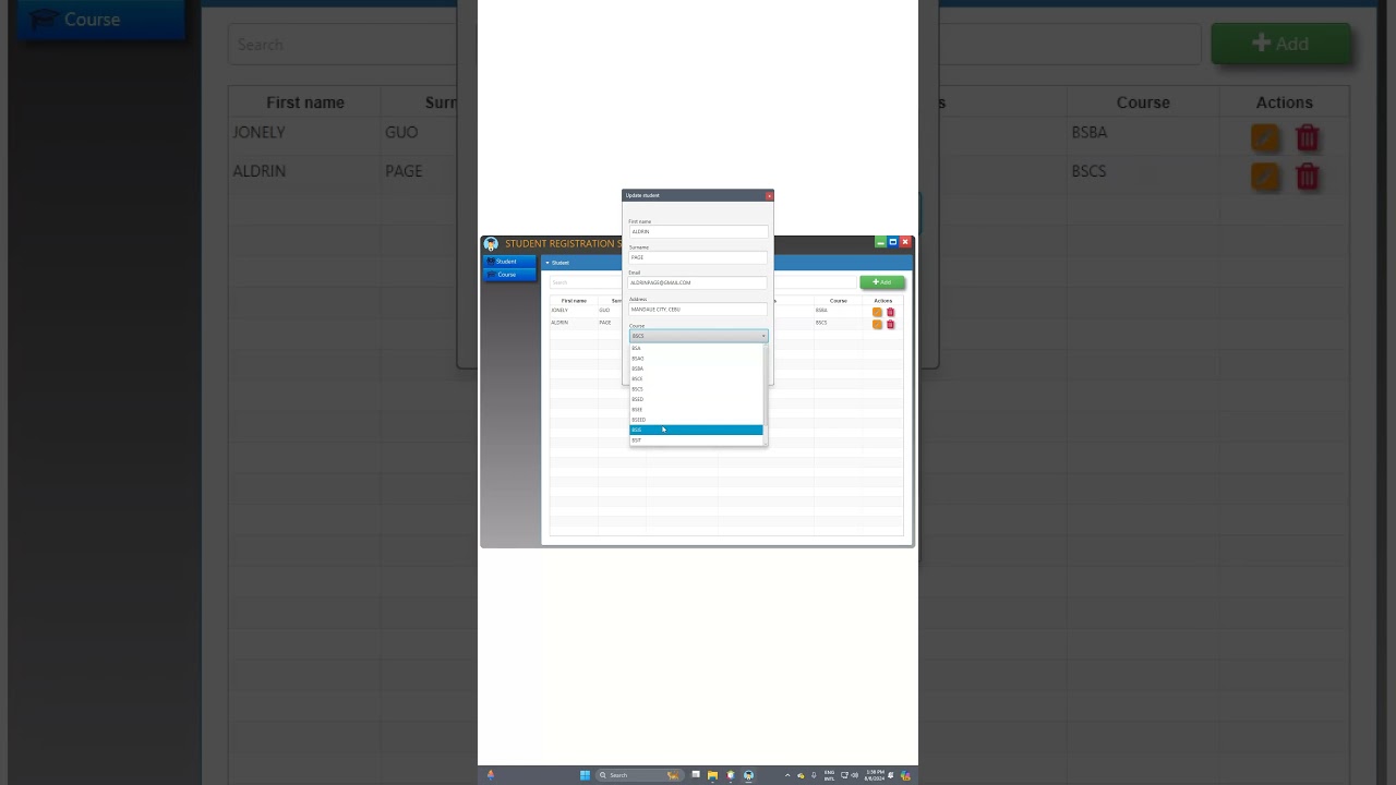 JAVAFX CRUD with Source code #shorts #javaprogramming  #javafxtutorial #javatutorial