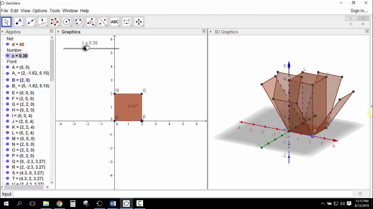 Nets using GeoGebra