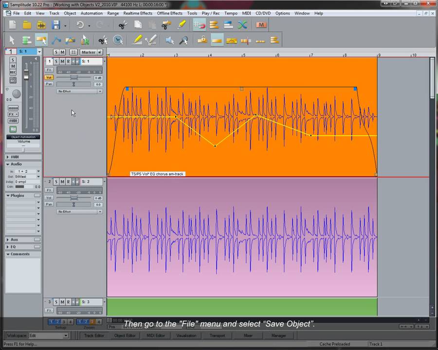 Samplitude - Working with Objects 21:Saving Objects