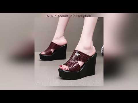 Why Everyone’s Talking About This Product! #2025 33-43 Summer Wedges Heeled Slippers Ladies Shoes