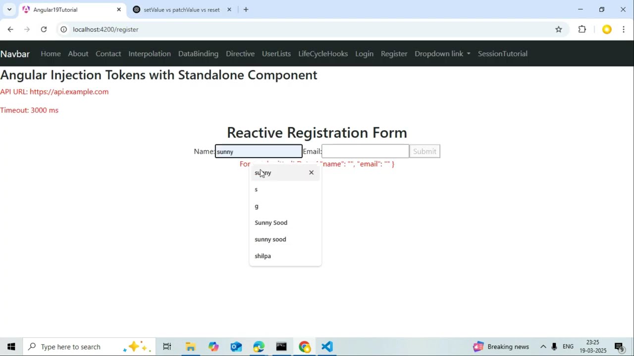 Angular 19 Tutorial #49: Master Form Methods: setValue(), patchValue(), and reset() with Examples