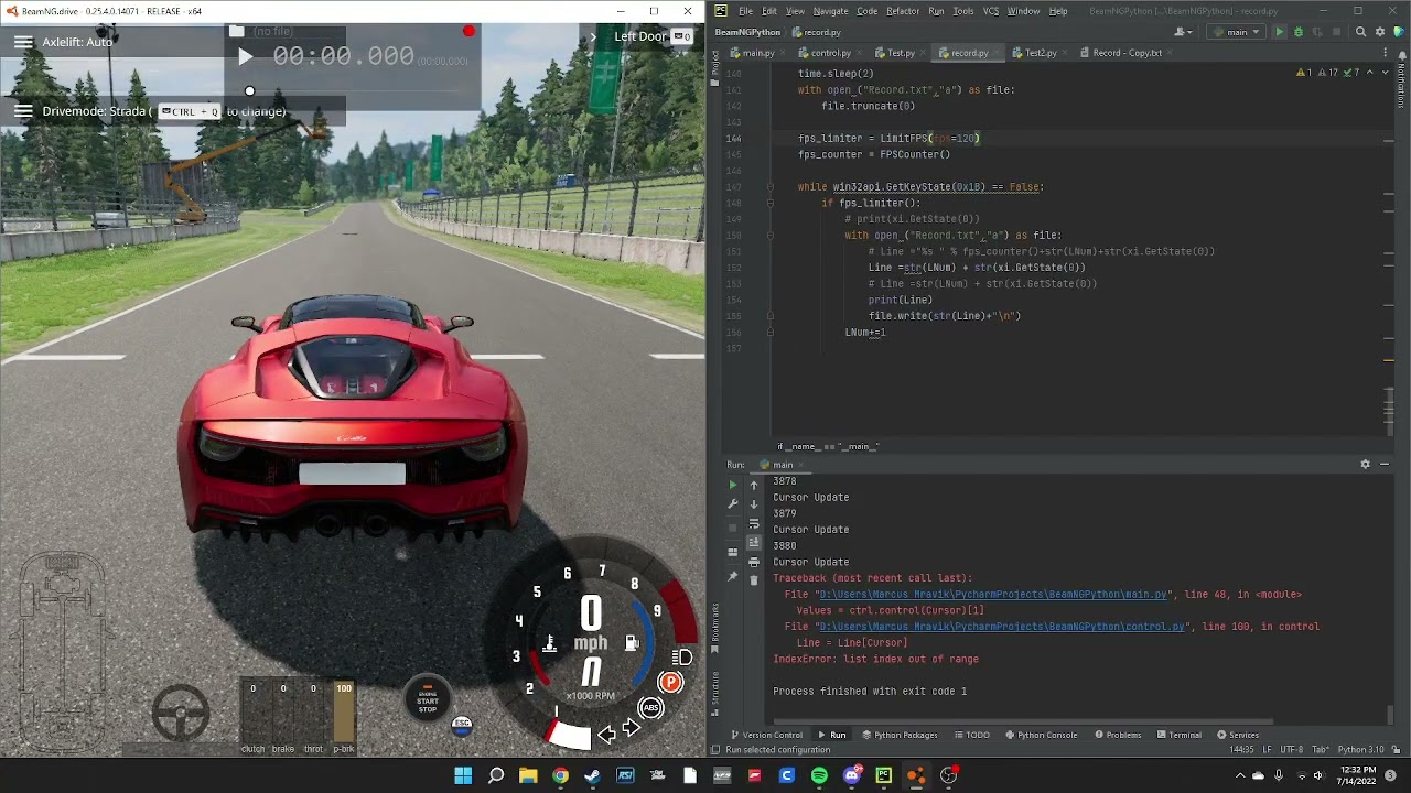 BeamNG Python Test