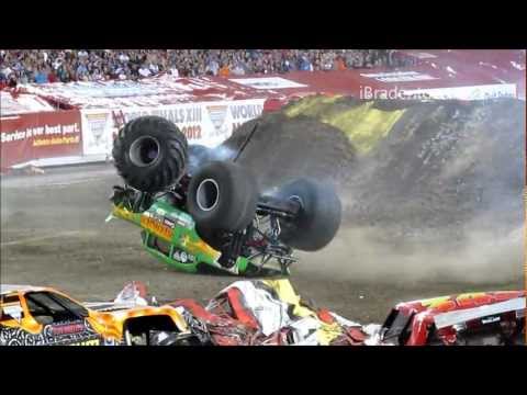 Monster Jam 2012 Tampa – Truck Crash Compilation (720p) – Cary Duke