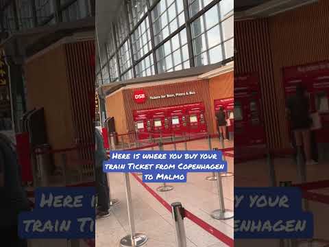 train from Copenhagen Airport  To Malmo  قطار از دانمارک به سمت مالمو، سوئد