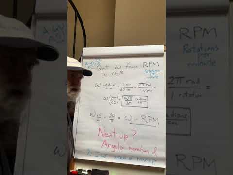 Converting RPMs to Radians/second