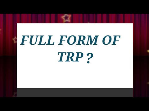 what is the meaning of trp I full form TRP l what is trp l