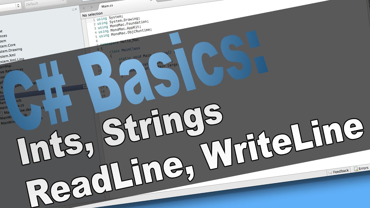 C# Basic Tutorial: Int, String, Console ReadLine / WriteLine (Programming Lessons)