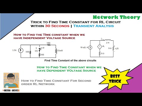 Trick to Find Time Constant of RL circuit | How to Find Time Constant of RL Circuit | RL Circuit