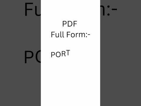 pdf full form #viral pdf file full form | full meaning of pdf - engcist #shorts