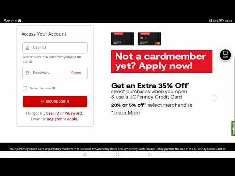 JC Penny Credit Card Login 💳⏬👇