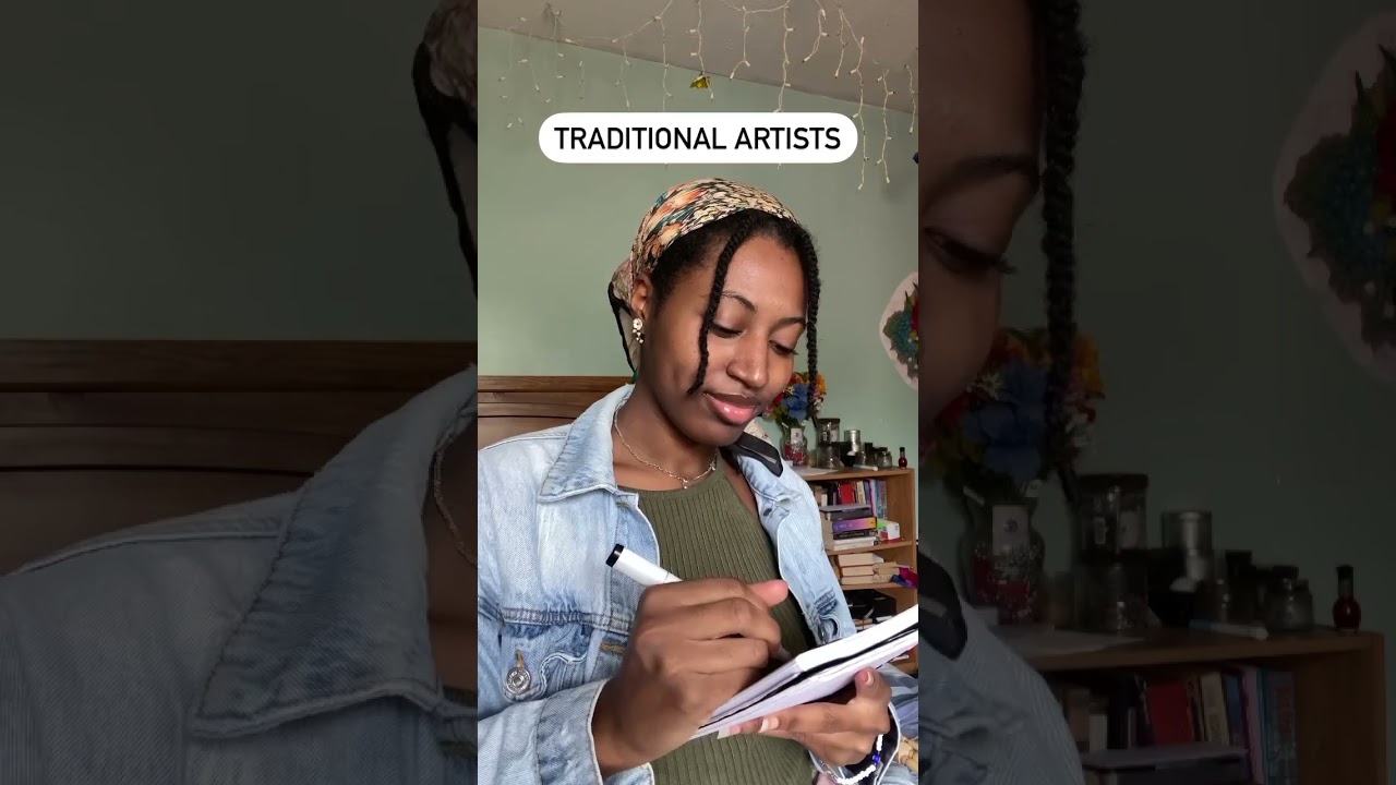 Digital vs Traditional Artists! 🎨💕#artistproblems