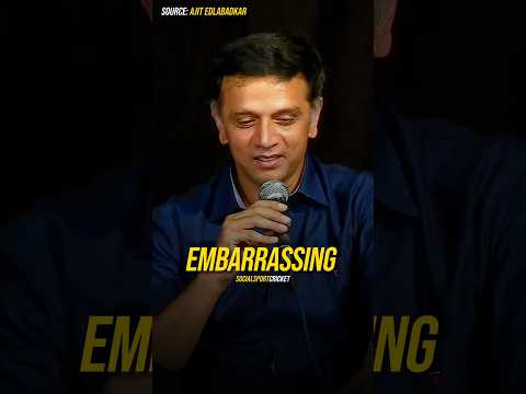 Most Embarassing Moment of My Life. #rahuldravid #indiancricketteam #cricketindia #cricketlover