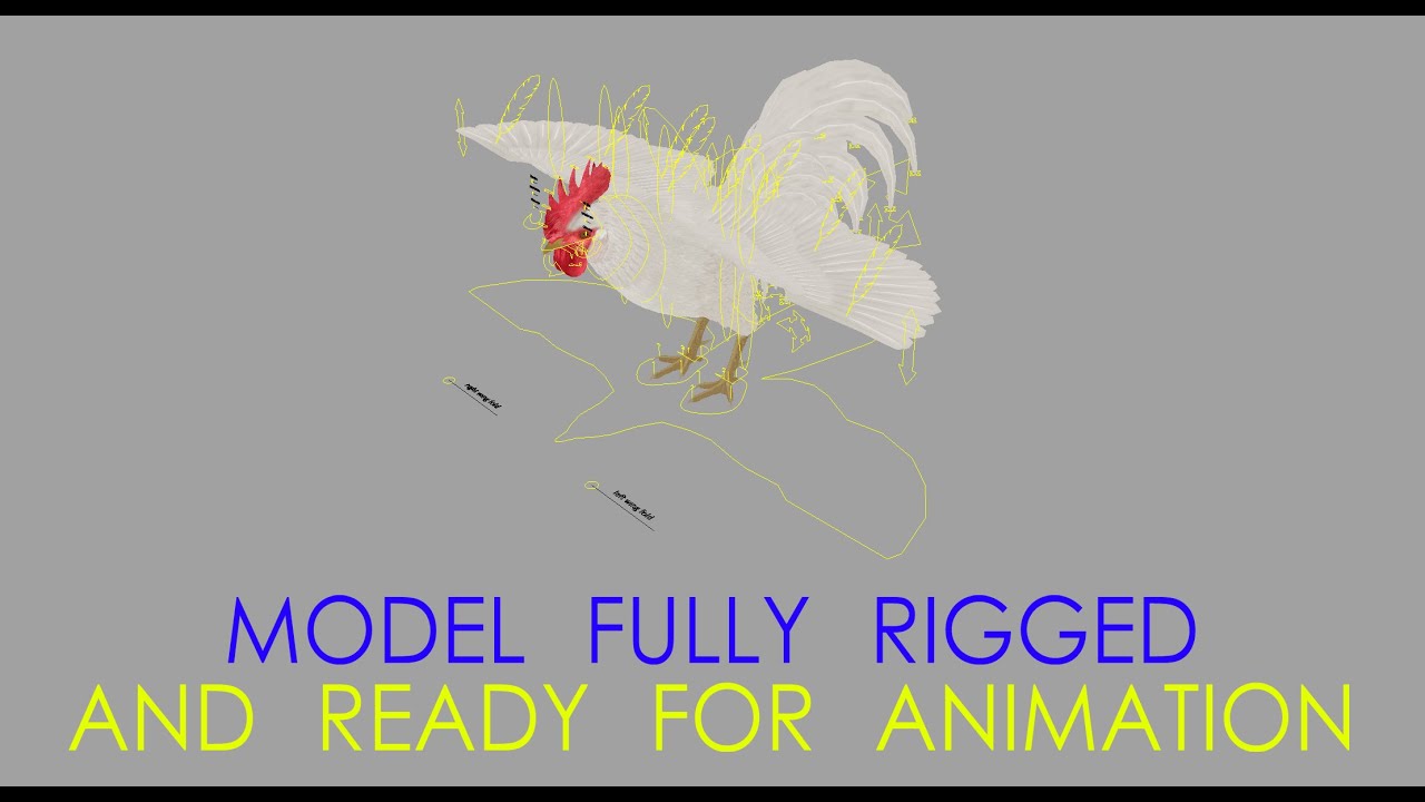 Rooster Rig Preview Maya.