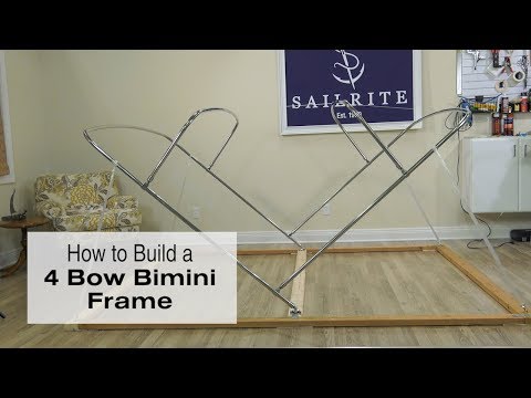 4-Bow 1" Stainless Steel Bimini Frame Kit & Fittings 106" x 98" x 51 ...