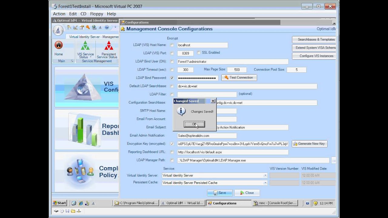 Optimal IdM's Virtual Identity Server - Administration