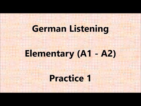 Deutsch Hörverstehen – Grundkenntnisse (A1 – A2) – Übung Nr. 1