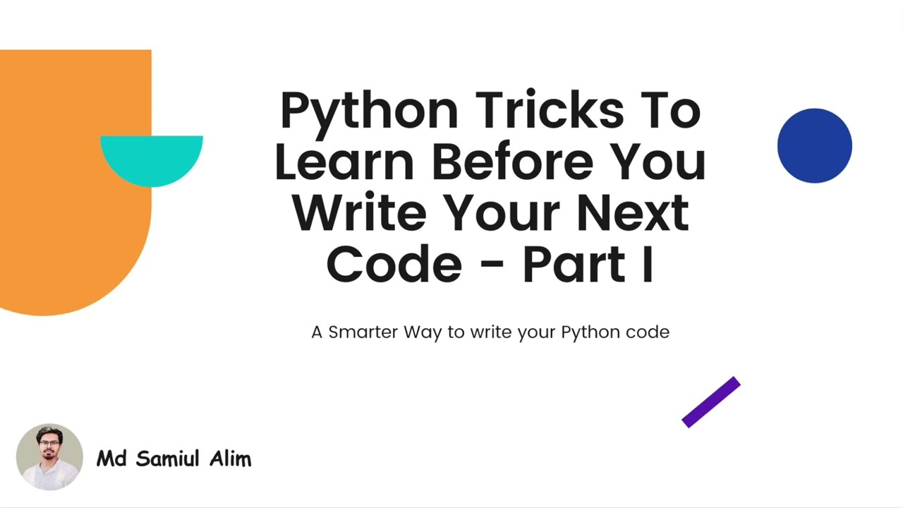 Mastering Python: Essential Tricks for Efficient Coding! 🐍✨| Python Tricks Part-1|Interview Question
