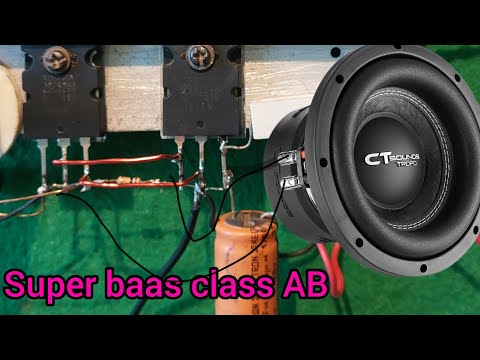 diy, super baas class AB 100 watt amplifier circuit | super baas 🥰