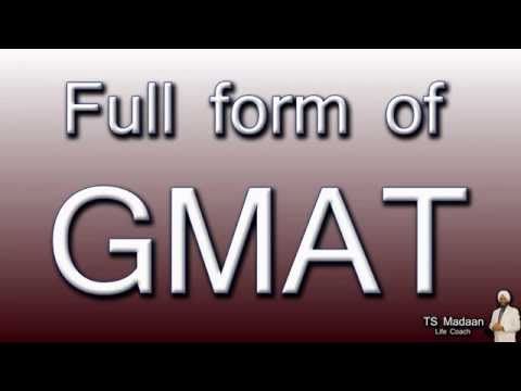 Full form of GMAT