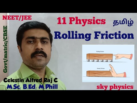 Rolling Friction|Laws of motion|Unit 3|11 Physics|Tamil|sky physics