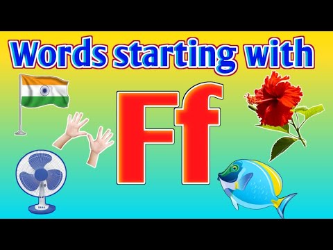 Learn Words starting with 'F'|F letter words for Kids| #words