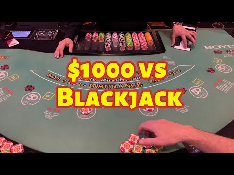 Vegas Blackjack Journey Begins with $1,000 β Letβs Go! β£οΈπ