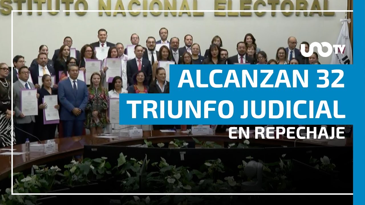 INE issues certificates of majority in Judicial Election to 32 