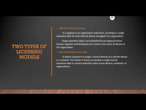 Cisco Meraki licensing models