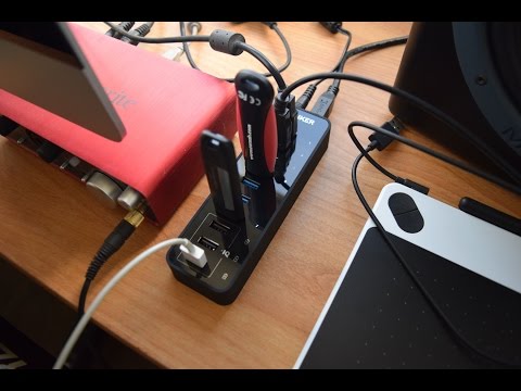 Anker USB 3.0 7-Port (Powered)Hub + 3-2.1Amp IQ Charging