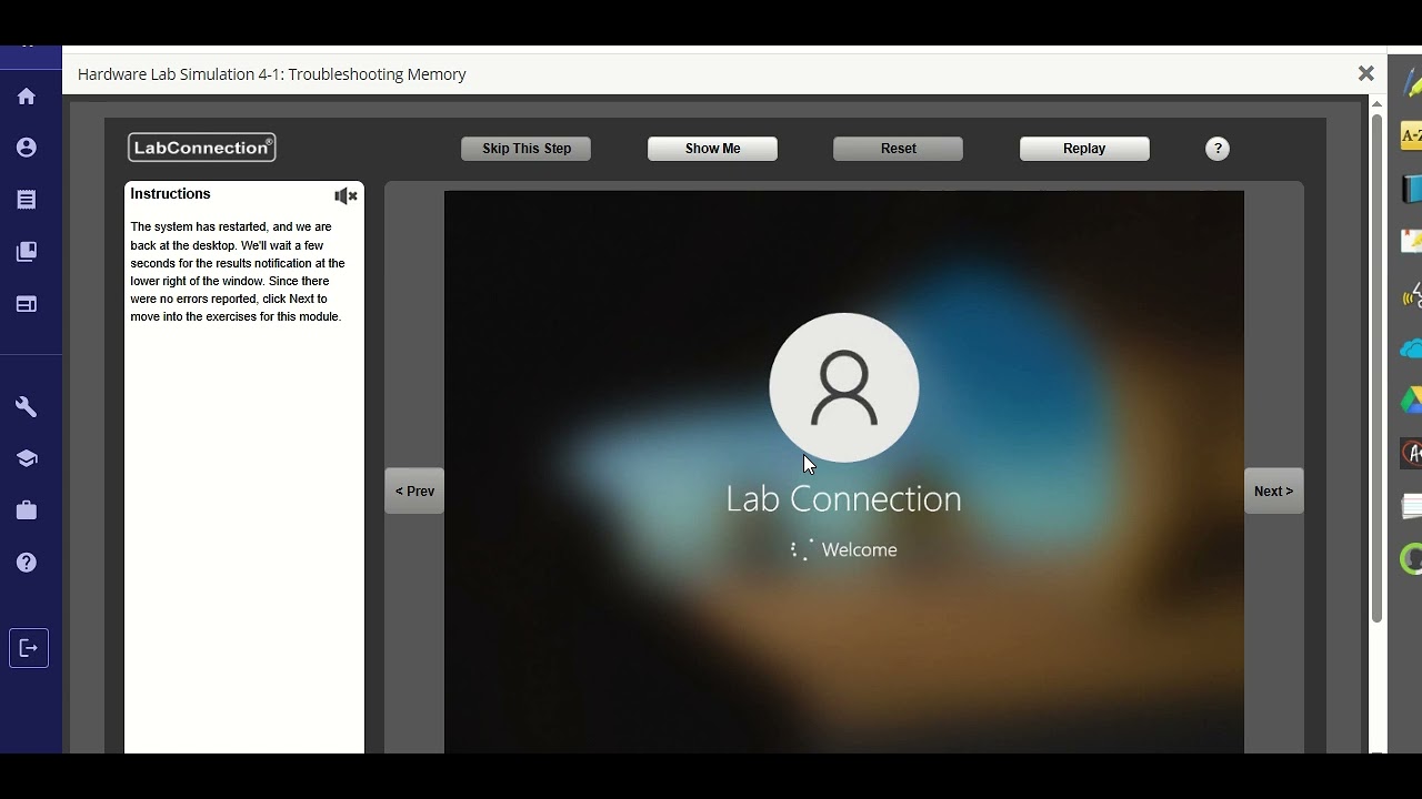 Hardware Lab Simulation 4-1: Troubleshooting Memory