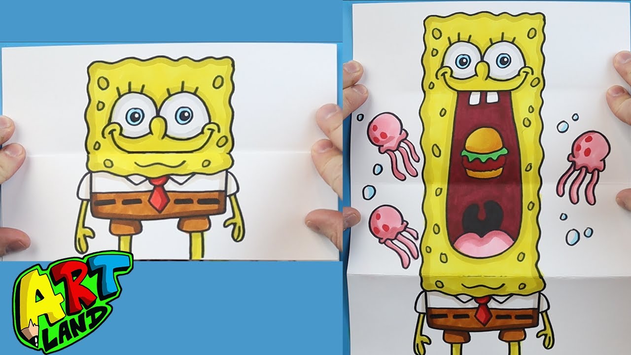 How to Draw a SPONGEBOB SURPRISE FOLD