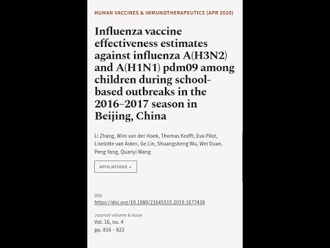 Influenza vaccine effectiveness estimates against influenza A(H3N2) and A(H1N1) pdm09... | RTCL.TV