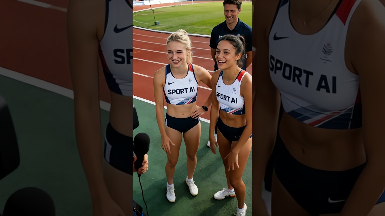 Best Friends Laughing & Making a Heart Gesture!