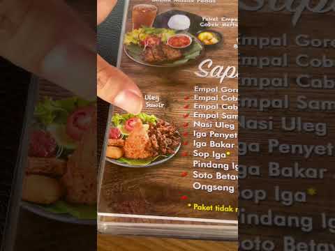 Harga Menu Paketan Kampung Kecil Ciracas