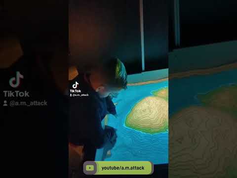 Sand topography map in real time! So cool! #map #sand #topography #topographic #science #landscape
