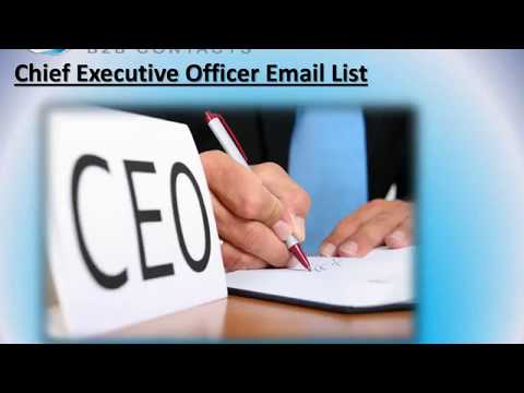 Chief Executive Officer Email List