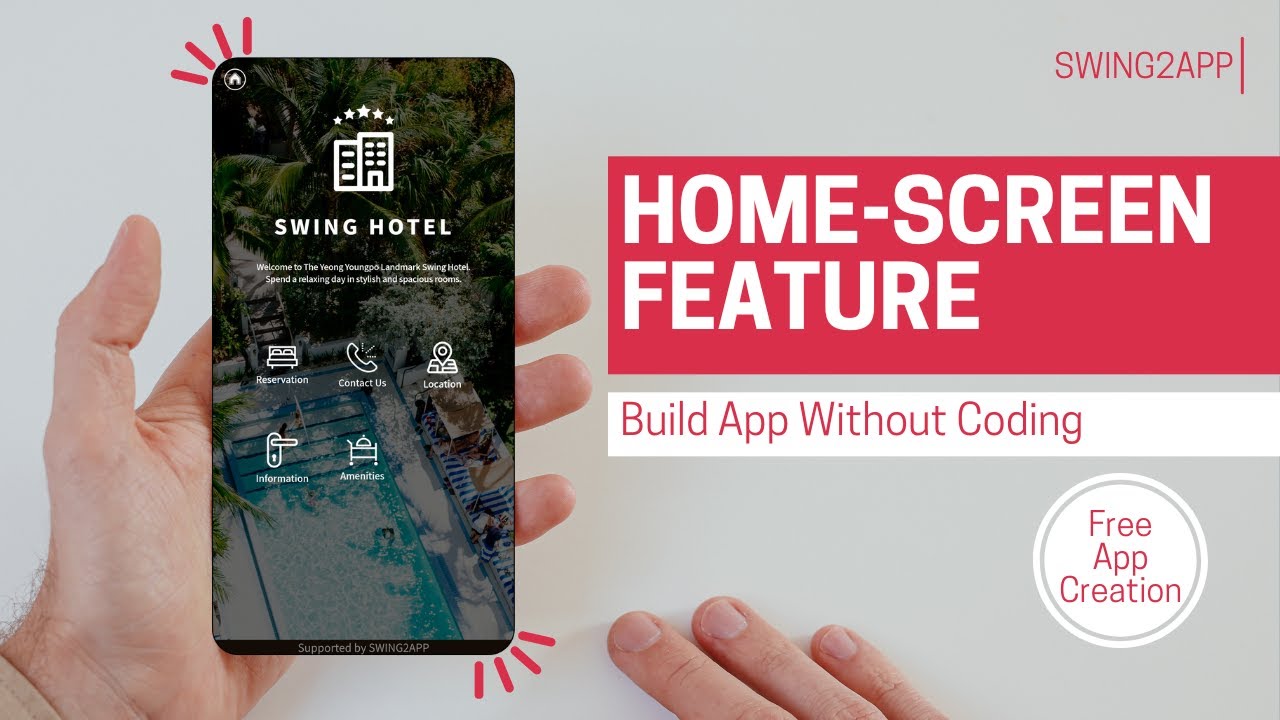 App Home-Screen Button | Swing2App Tutorial | No Code |