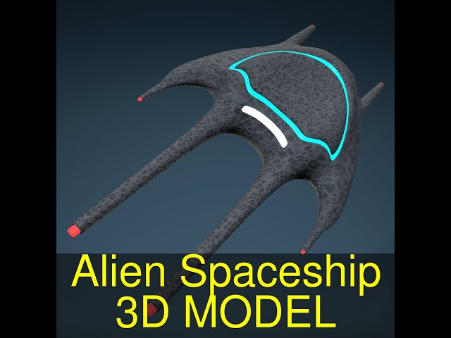 Alien Spaceship 3D Model - FlatPyramid
