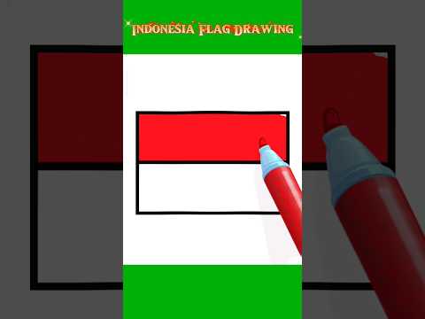 Indonesia Flag Drawing #drawing #drawingtutorials #indonesia