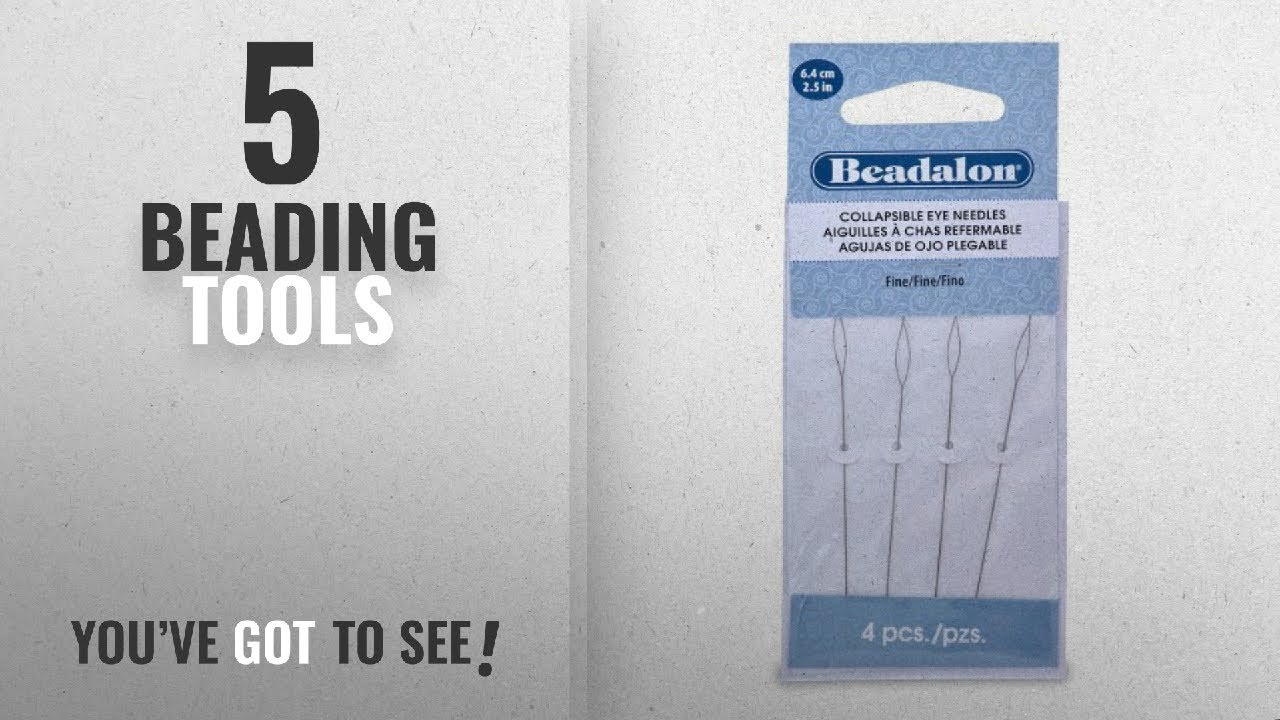 Top 10 Beading Tools [2018]: Beadalon 2.5-inch Fine Collapsible Eye Needles, Pack of 4