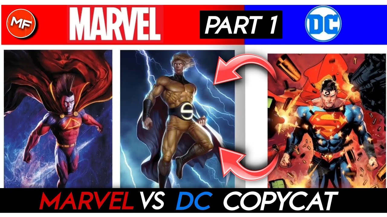 40 Marvel vs Dc Characters Copycats from each other | Marvel Copied characters| DC Copied characters
